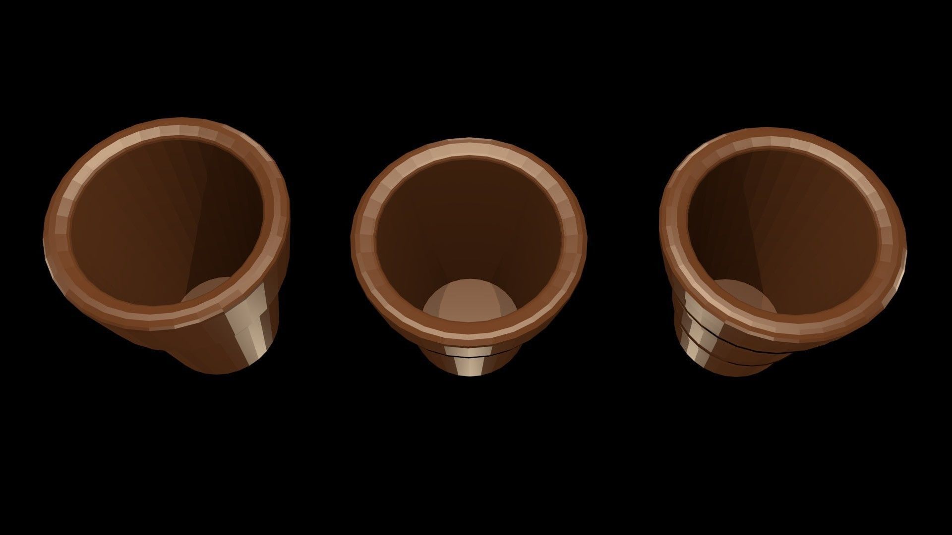 3D model Low poly pots VR / AR / low-poly | CGTrader