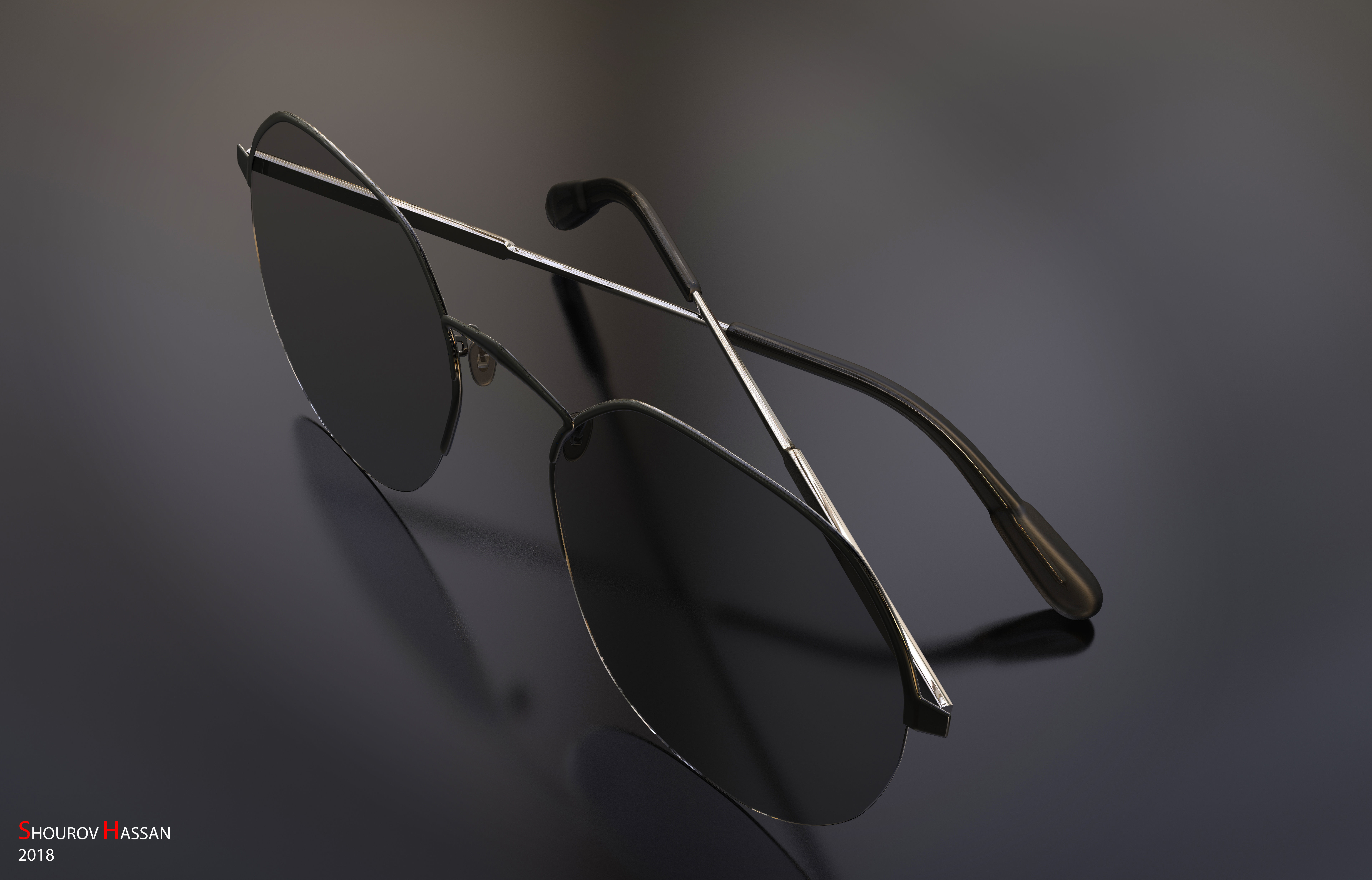 spectacles pair of sunglasses 3D model | CGTrader