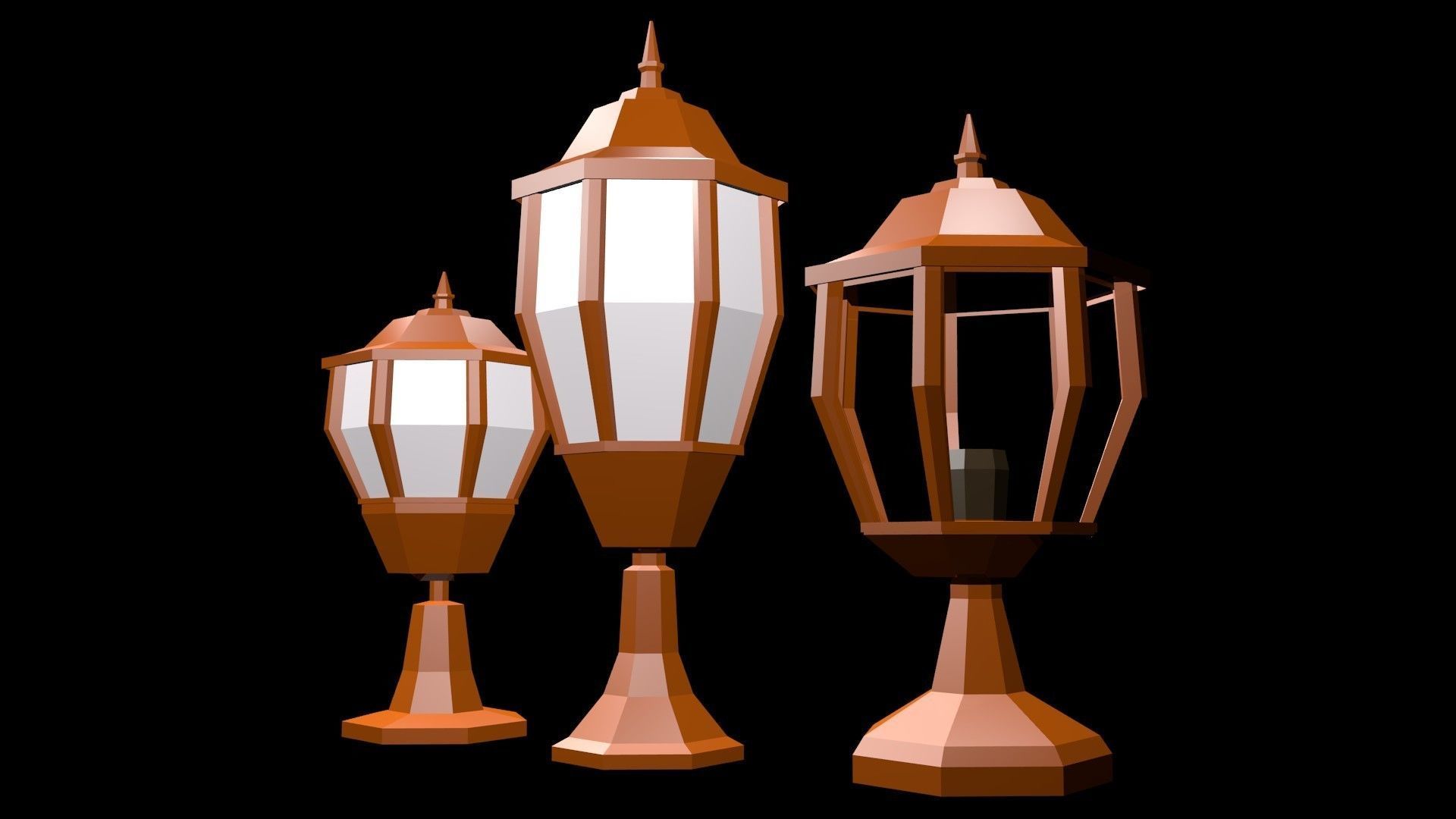 3D model Low poly lights VR / AR / low-poly | CGTrader