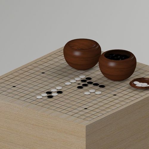 Go Game Table 3D model | CGTrader