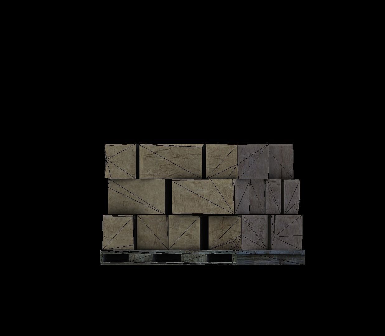 Low Poly Stoneblocks Game Ready stack of wooden blocks free VR / AR ...