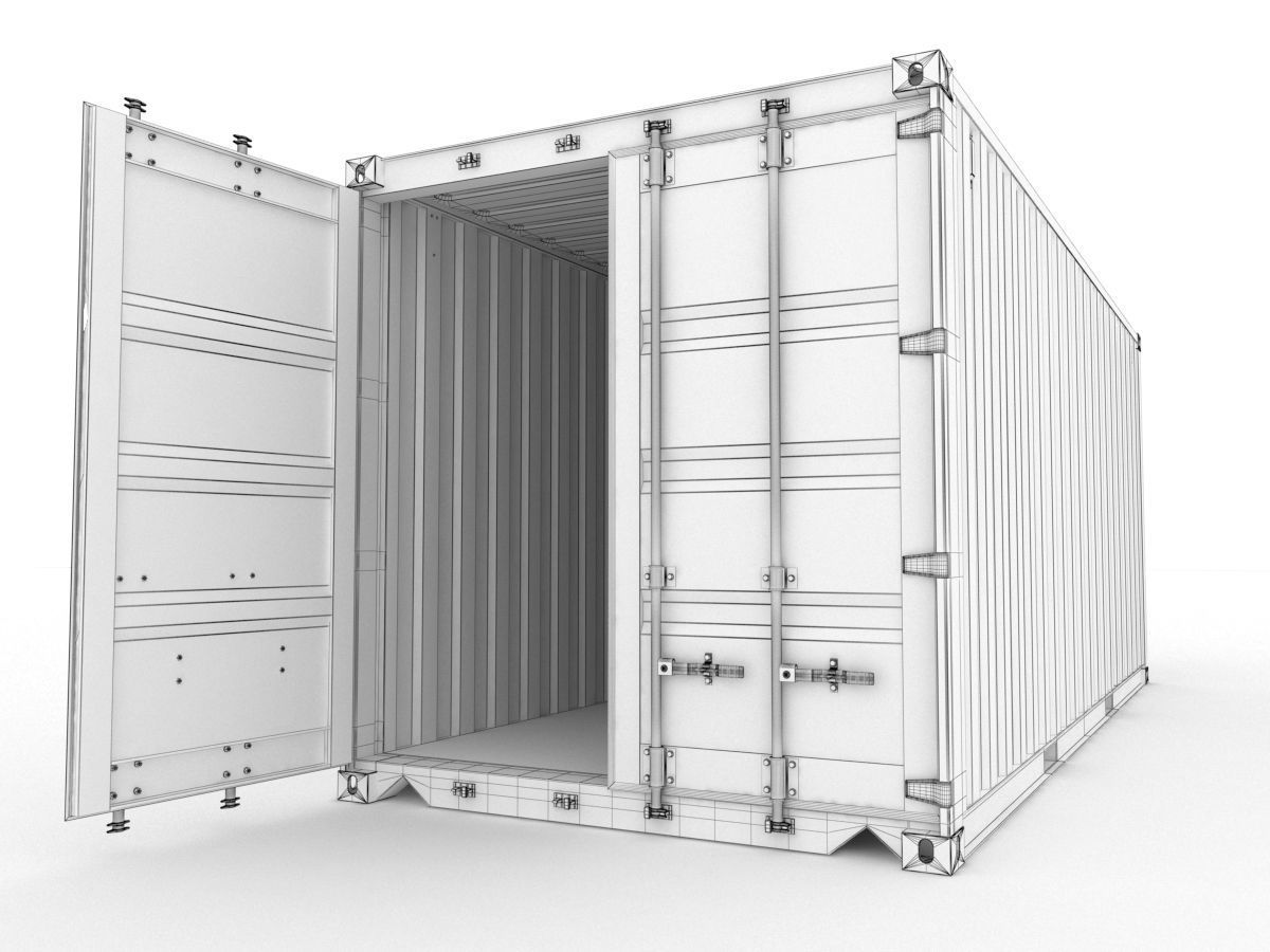20 feet MSC standard shipping container 3D model | CGTrader