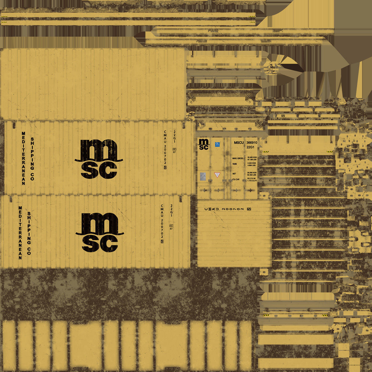 20 feet MSC standard shipping container 3D model | CGTrader