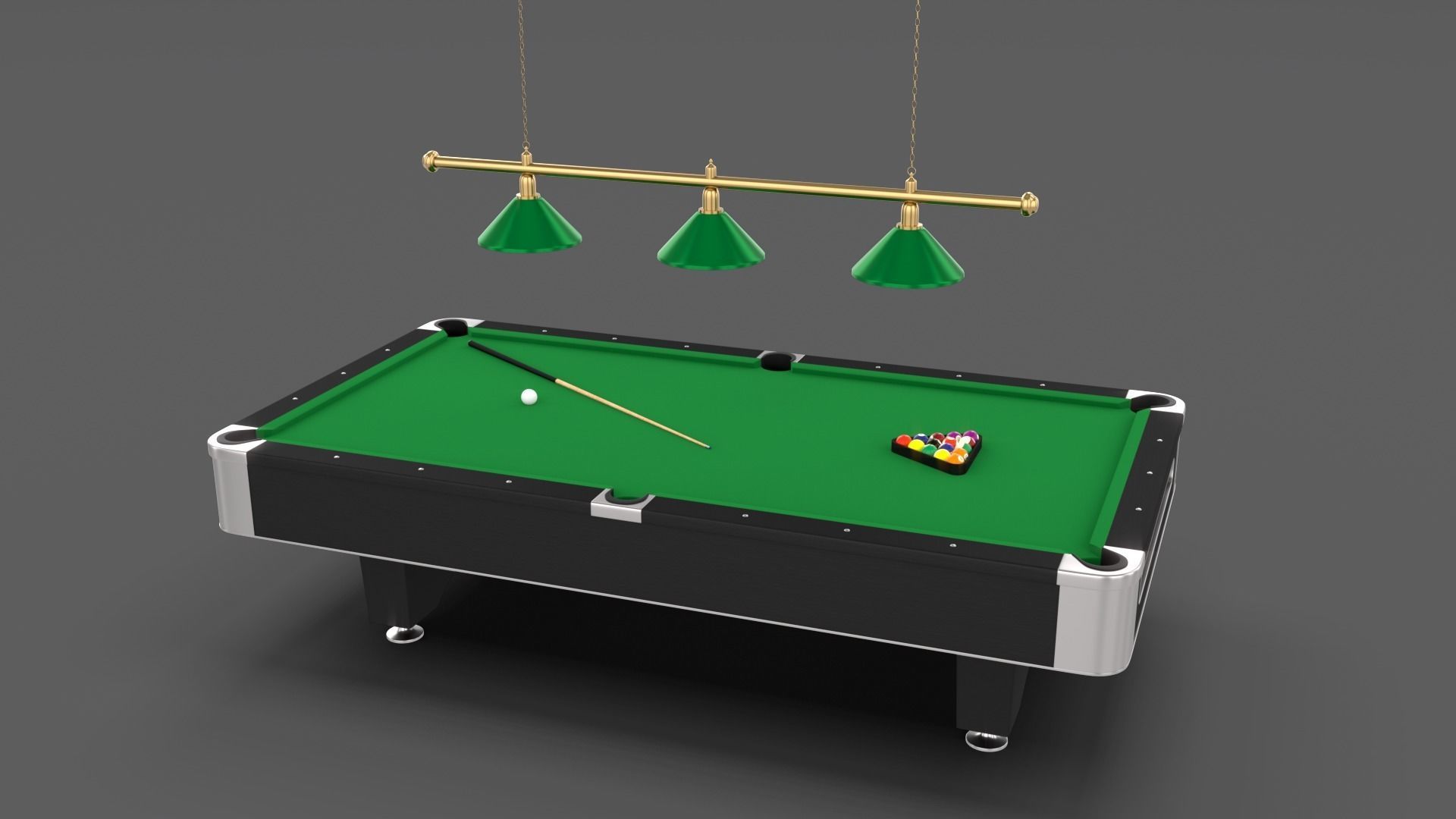 8 Ball Pool Table Setting 3D model | CGTrader