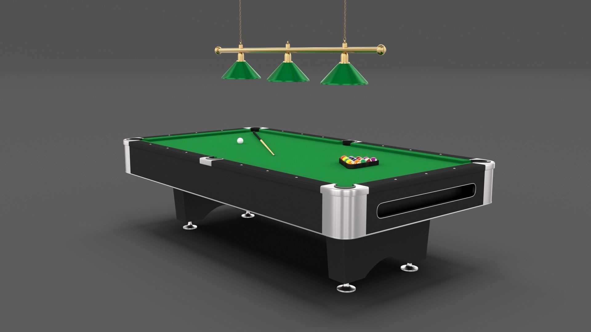 8 Ball Pool Table Setting 3D model | CGTrader