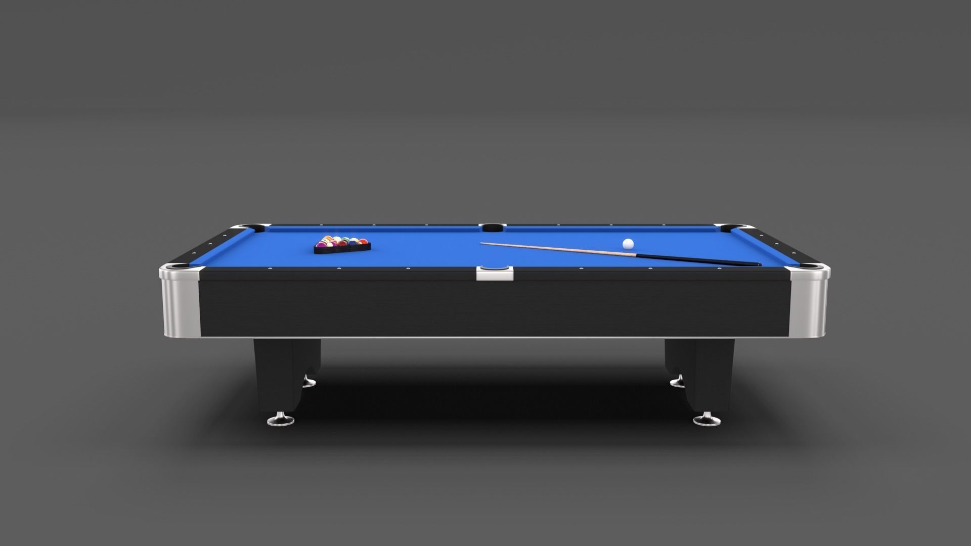 8 Ball Pool Table Blue 3D model | CGTrader