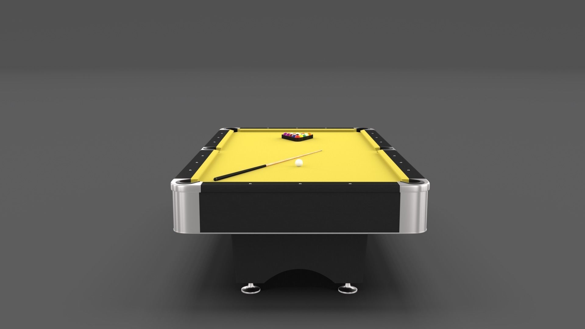 8 Ball Pool Table Yellow 3D model | CGTrader