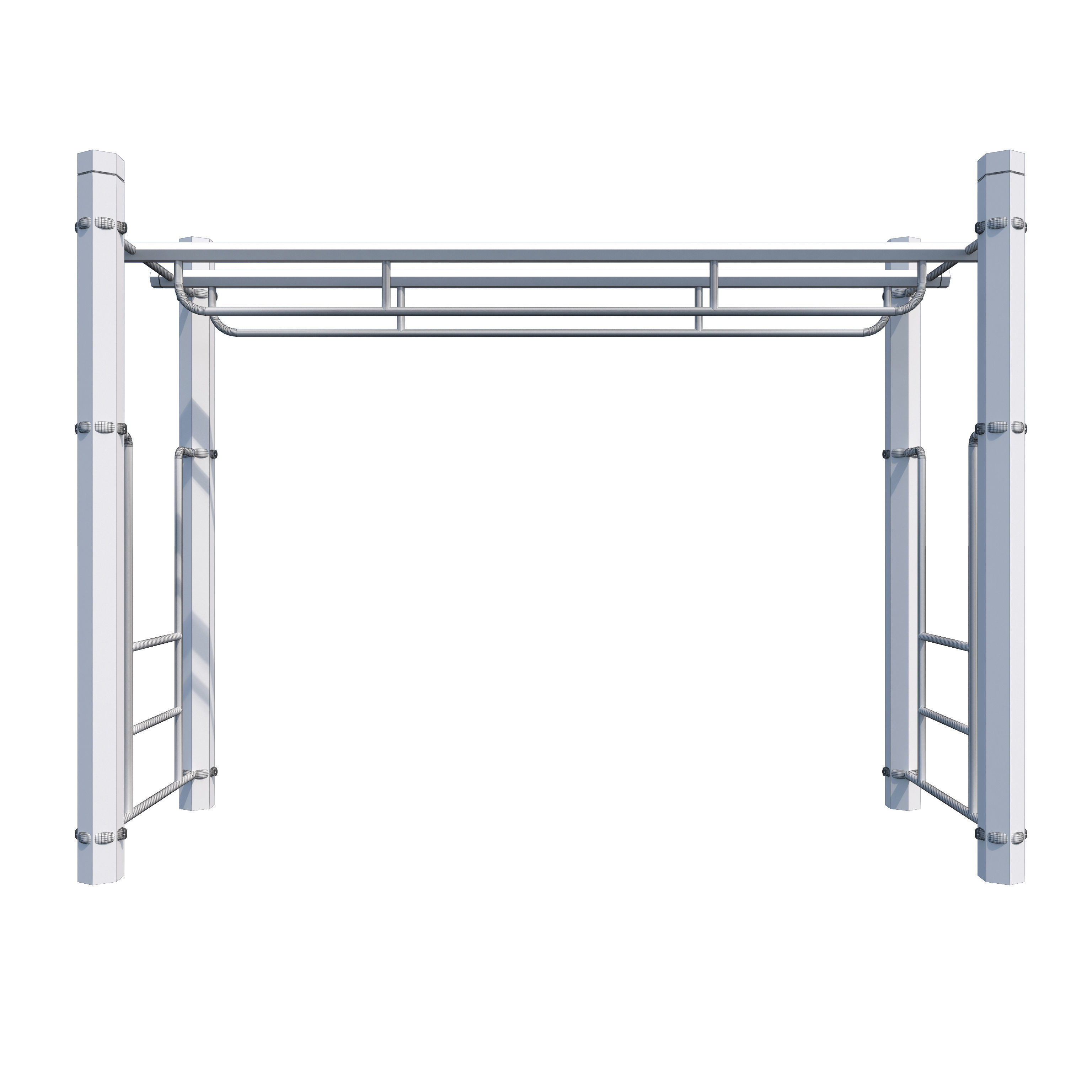 Monkey Bars-010 Double Parallel Bars 3D model | CGTrader
