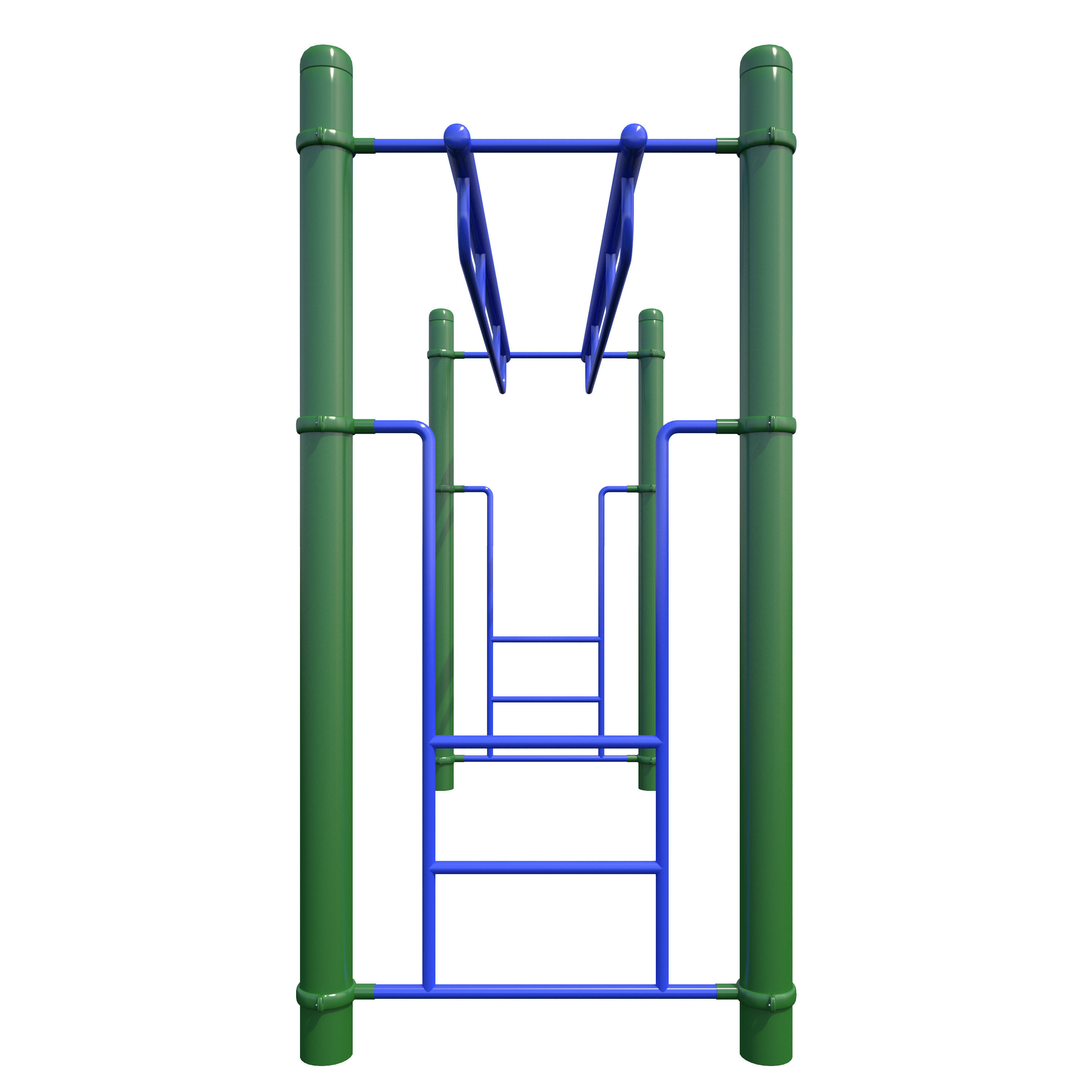 Monkey Bars-010 Double Parallel Bars 3D model | CGTrader
