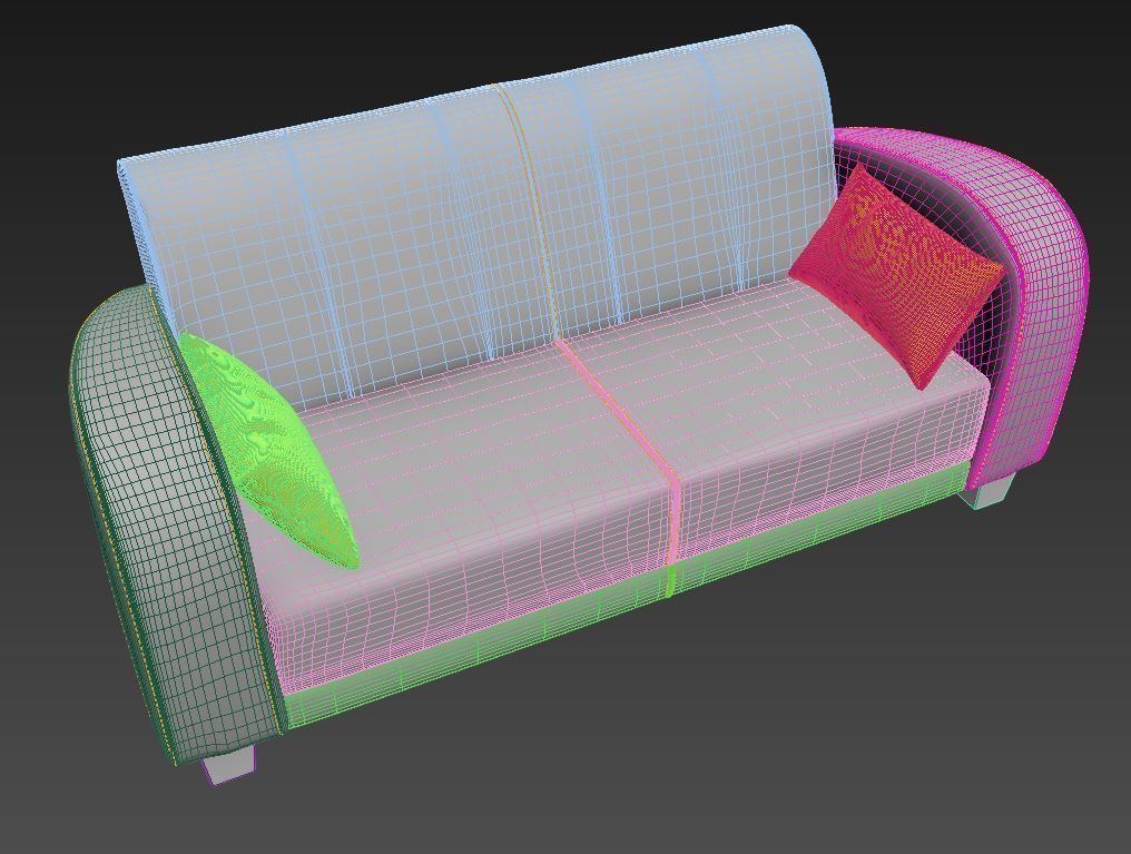 Sofa tutti i frutti 3D model | CGTrader