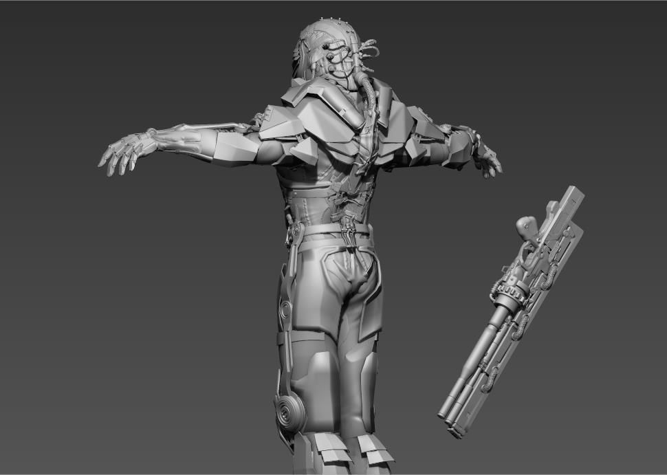 CosmoTrooper armored man holding gun 3D model | CGTrader