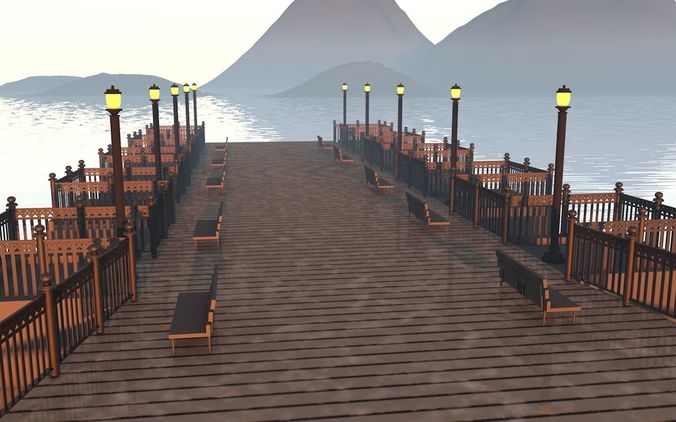 sunset shore free VR / AR / low-poly 3D model | CGTrader