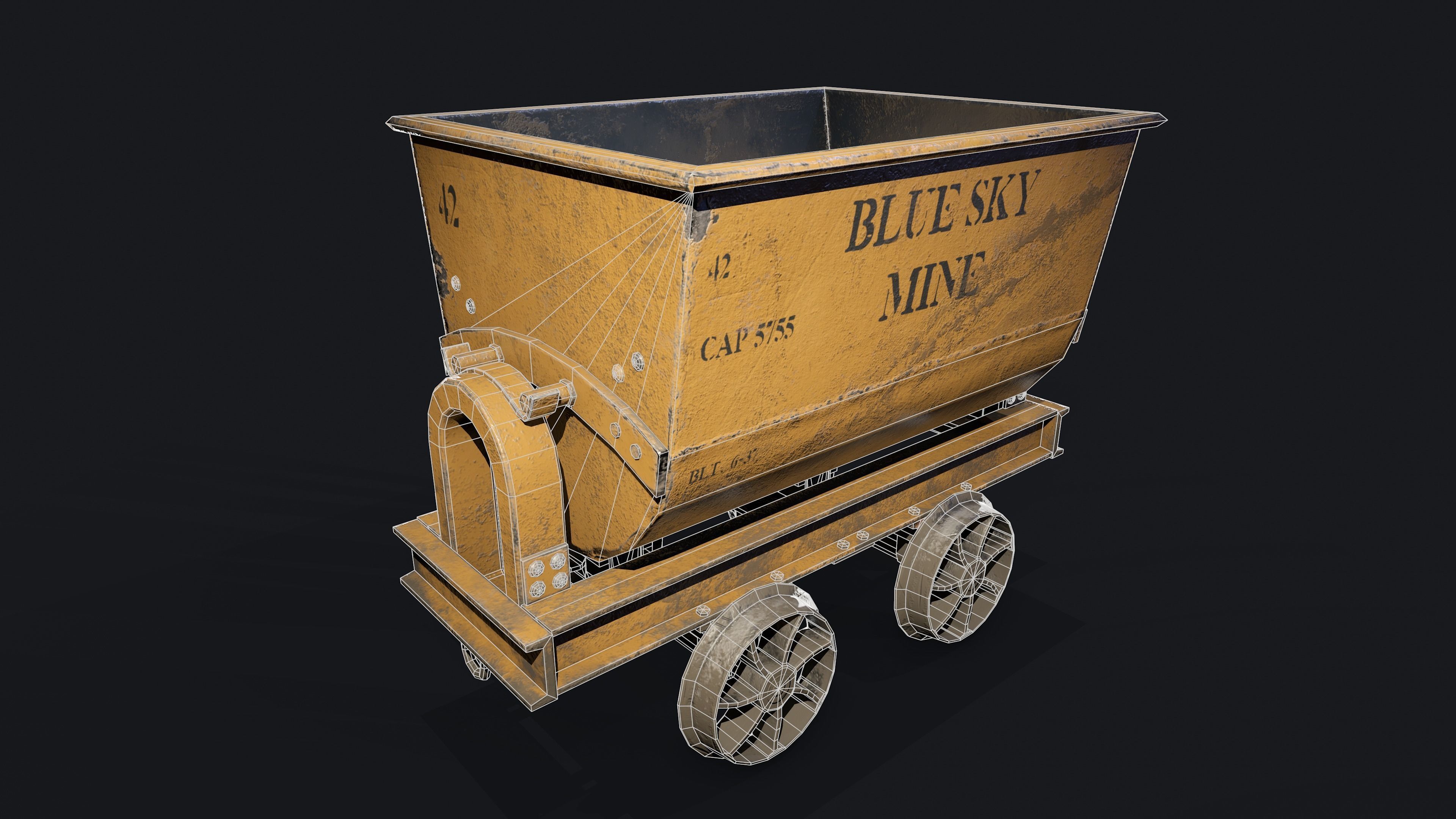 3D model Mine Cart VR / AR / low-poly | CGTrader