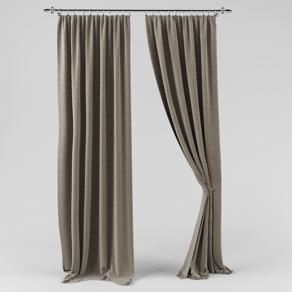 Drape with a curtain 3D model | CGTrader