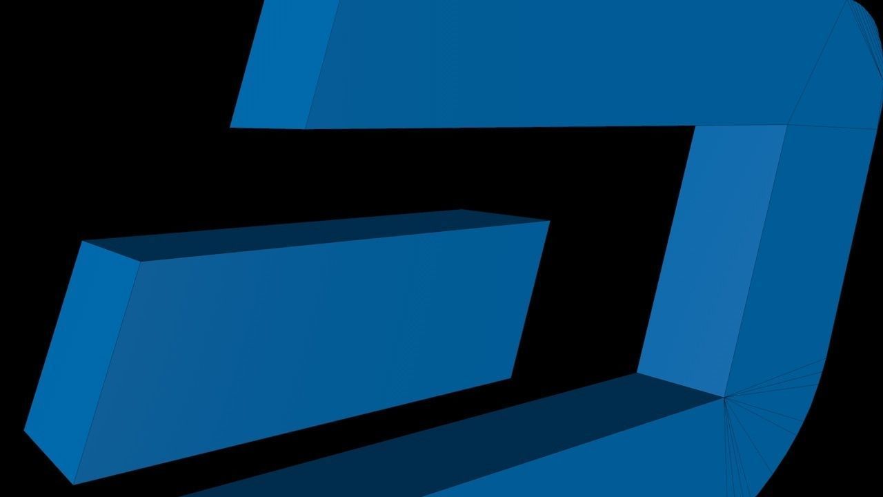 Dash Crypto Currency 3D Logo 3D model | CGTrader