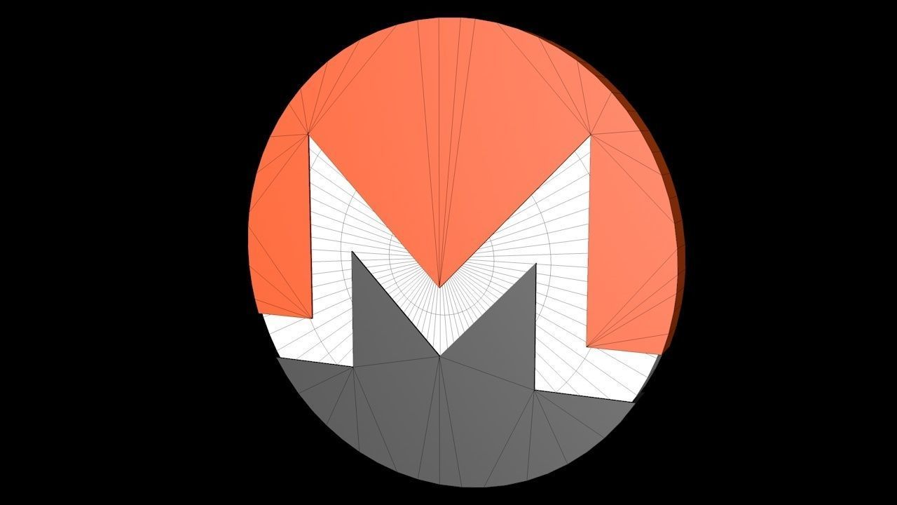 Monero Crypto Currency 3D Logo 3D model | CGTrader