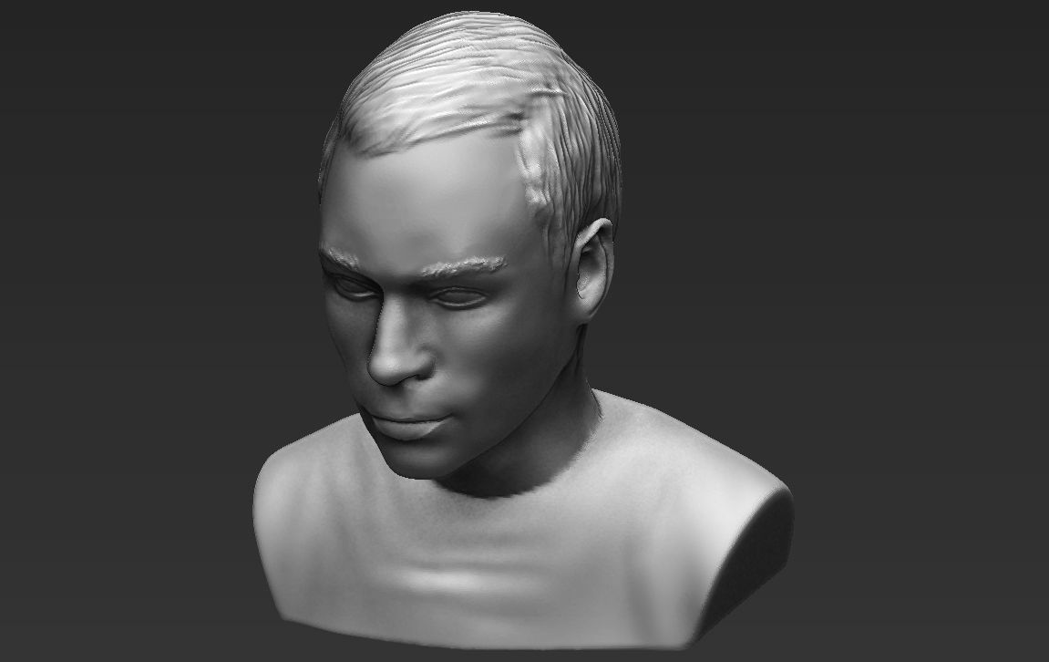 Sheldon Big Bang Theory bust ready for full color 3D printing 3D model ...