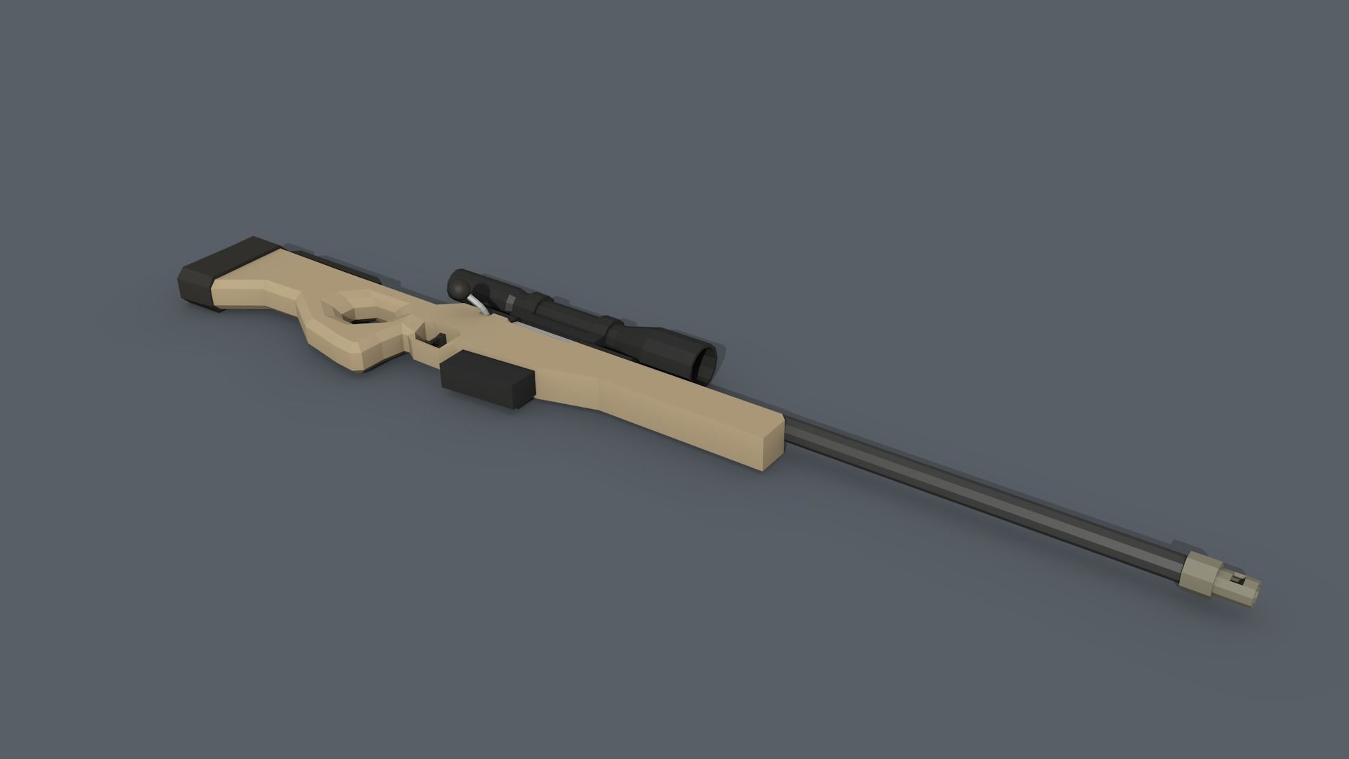 3D model AWM AWP Lowpoly Sniper Rifle VR / AR / low-poly | CGTrader