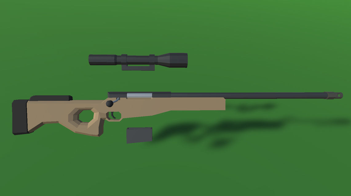 3D model AWM AWP Lowpoly Sniper Rifle VR / AR / low-poly | CGTrader