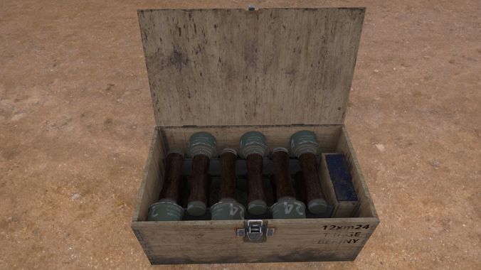 3D model Grenade Box m24 VR / AR / low-poly | CGTrader
