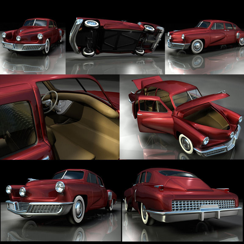 Tucker 48 3D model animated rigged | CGTrader
