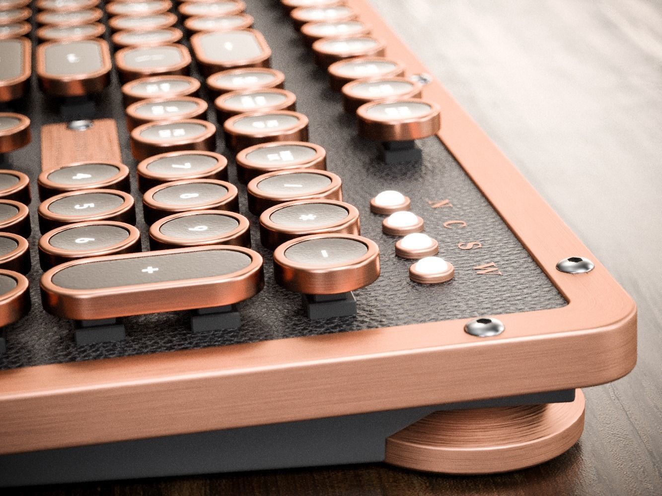 Azio Retro Classic Computer Keyboard 3D model | CGTrader