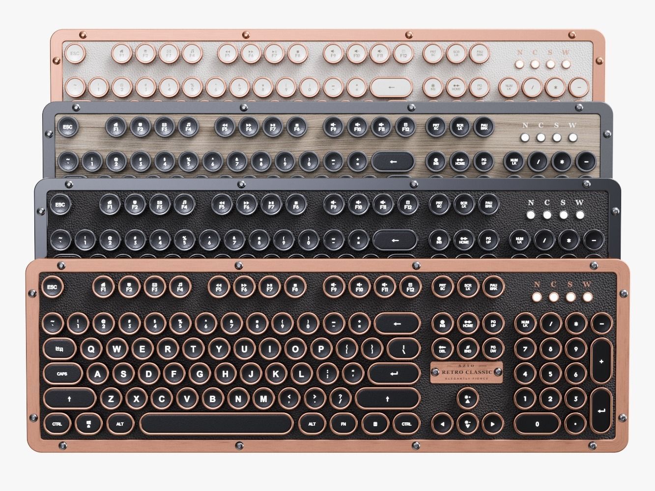 Azio Retro Classic Computer Keyboard 3D model | CGTrader