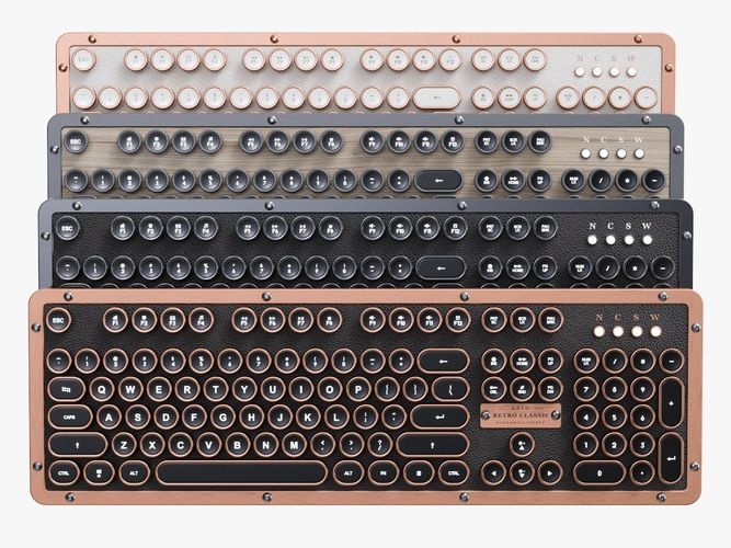 Azio Retro Classic Computer Keyboard 3D model | CGTrader