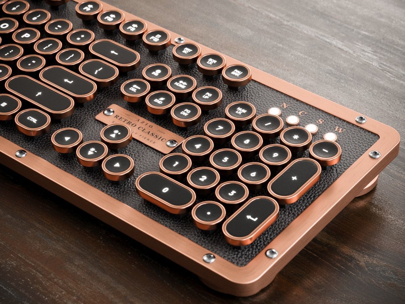 Azio Retro Classic Computer Keyboard 3D model | CGTrader