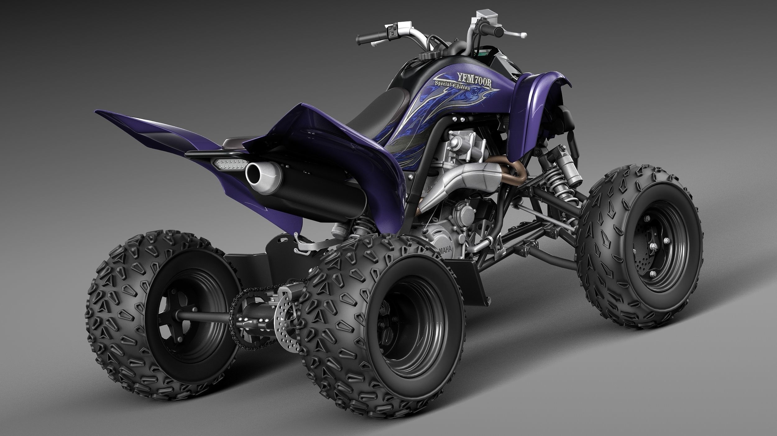 Yamaha Raptor 700s 2014 Quad 3D model | CGTrader
