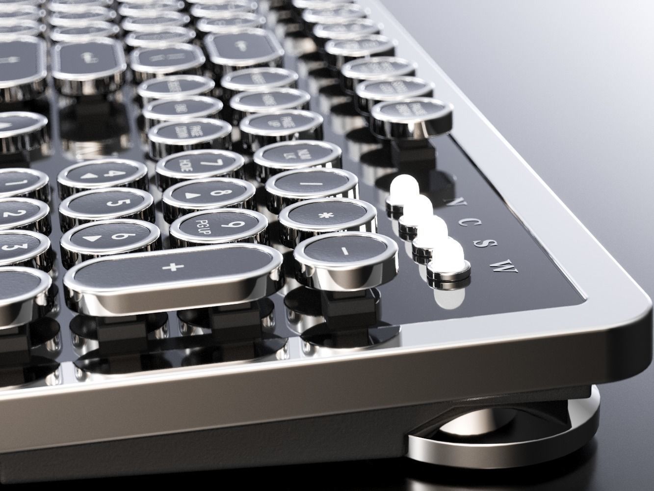 Azio MK Retro Computer Keyboard 3D model | CGTrader