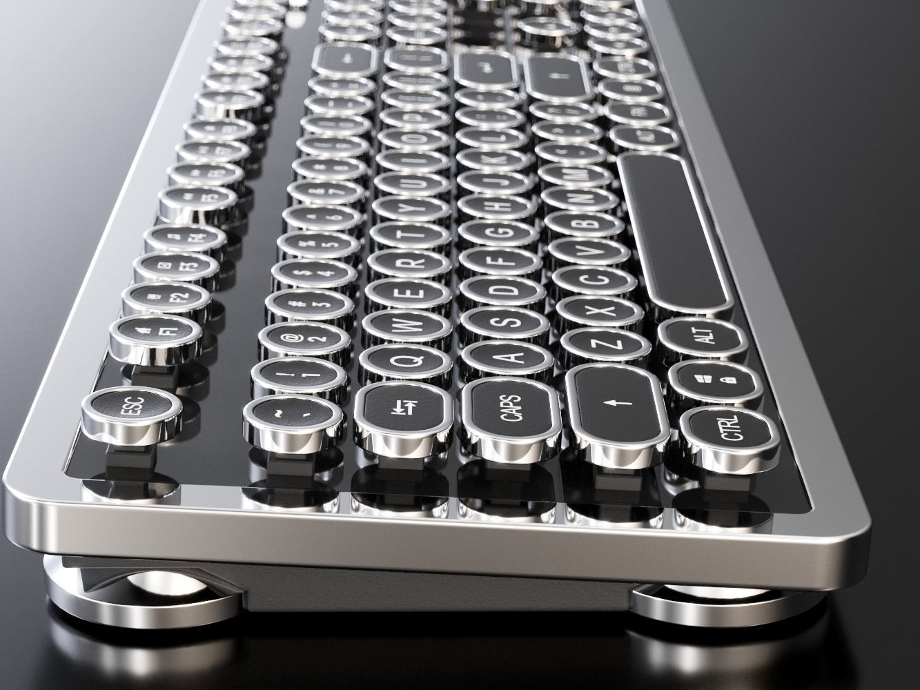 Azio MK Retro Computer Keyboard 3D model | CGTrader