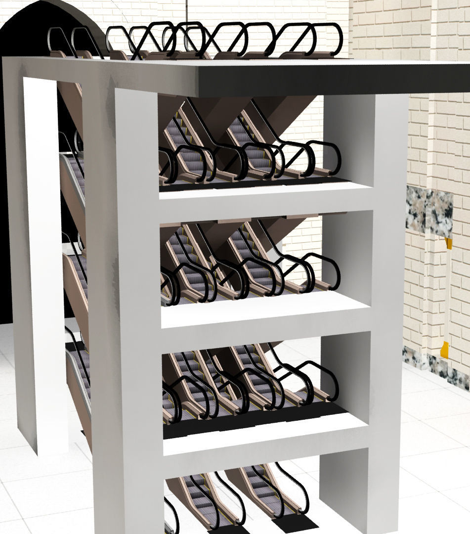 3D model Escalators Unit at Haram Expansion VR / AR / low-poly | CGTrader