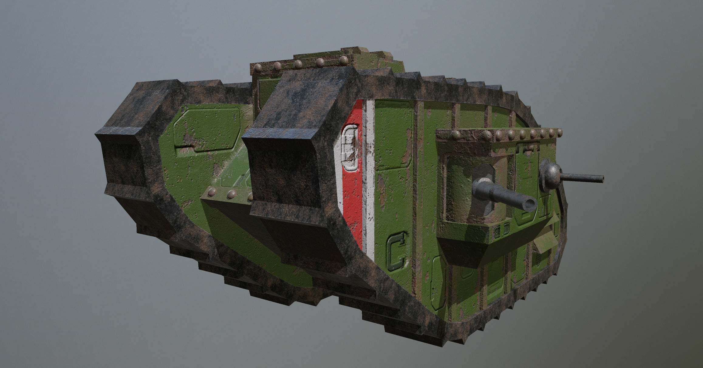 3D model Tank Mark V PBR VR / AR / low-poly rigged | CGTrader