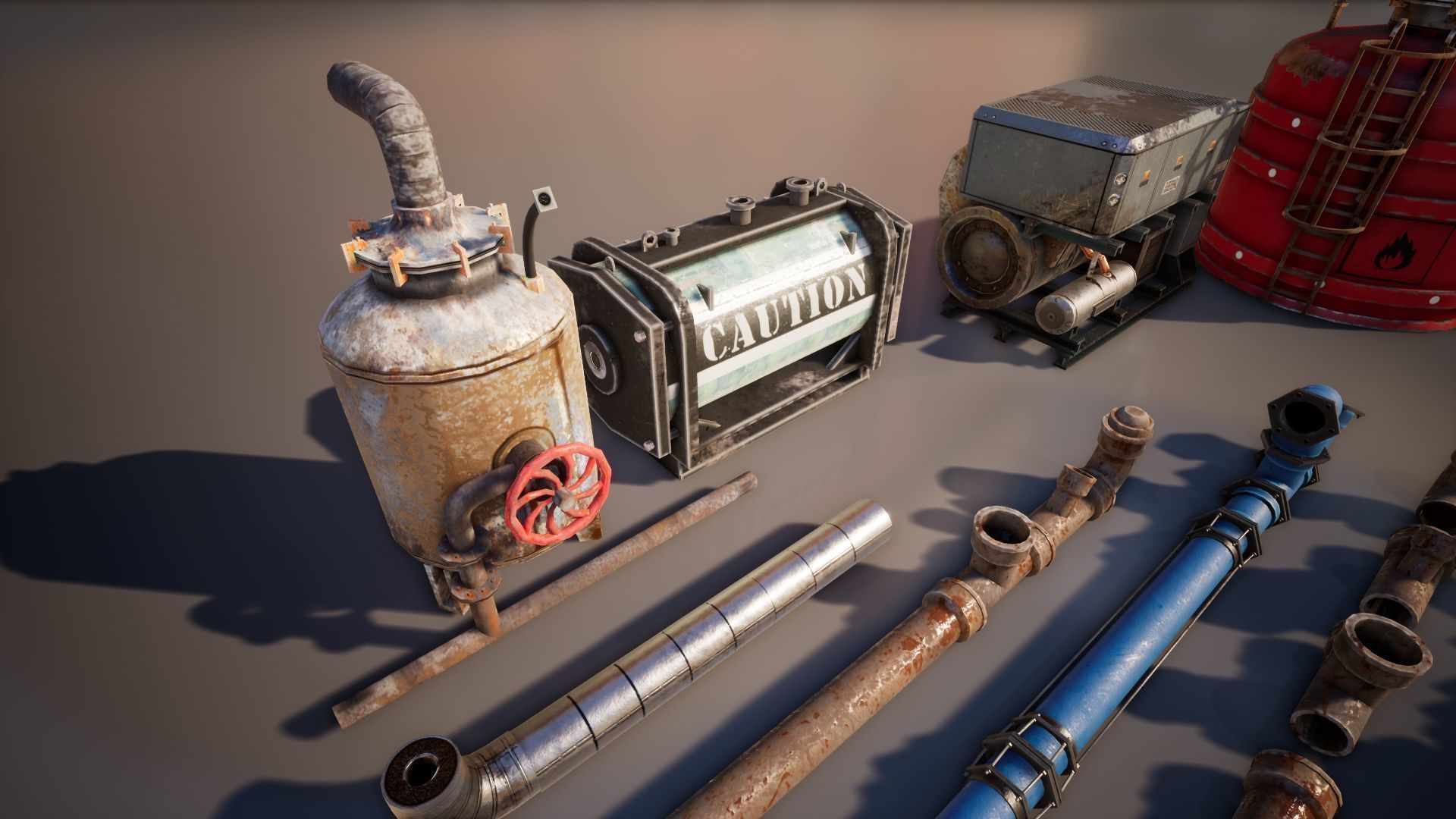 3D model Industrial Props Set VR / AR / low-poly | CGTrader
