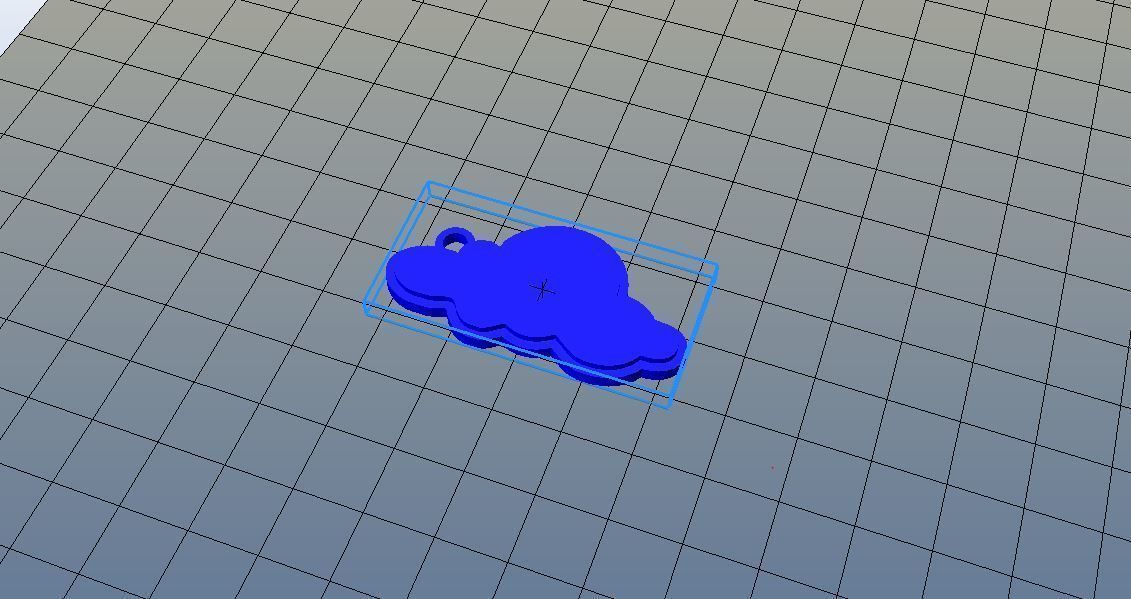 cloud keychain 3D model 3D printable | CGTrader