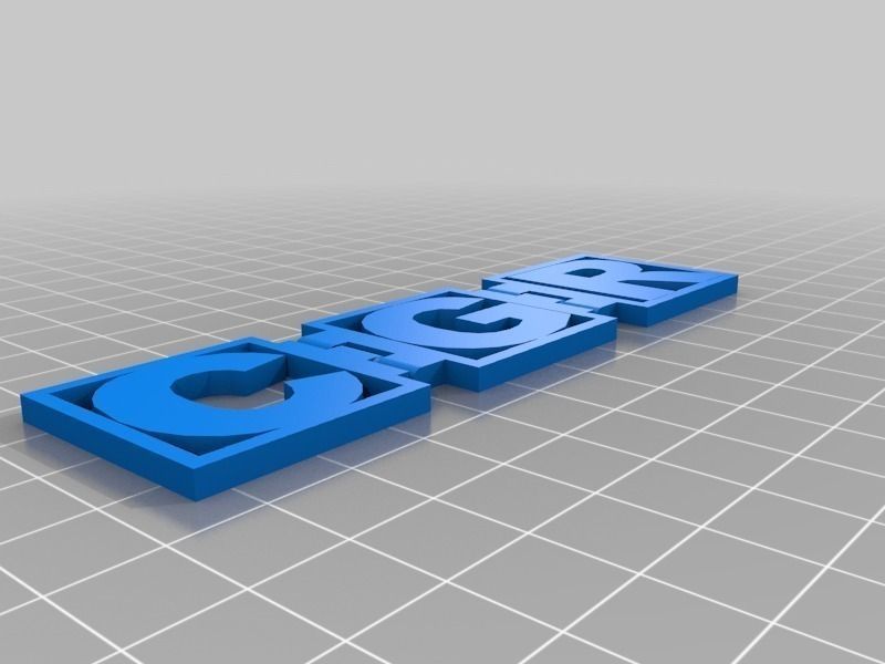 Personalizable Hinged Initials free 3D model 3D printable | CGTrader