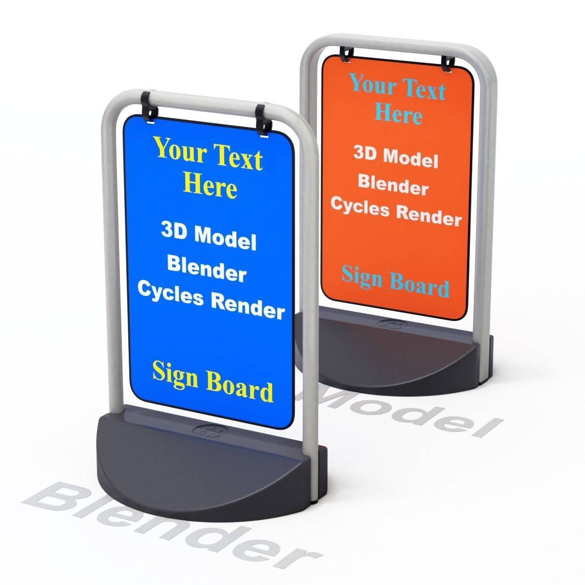 Street Sign - Double Profile 3D model | CGTrader