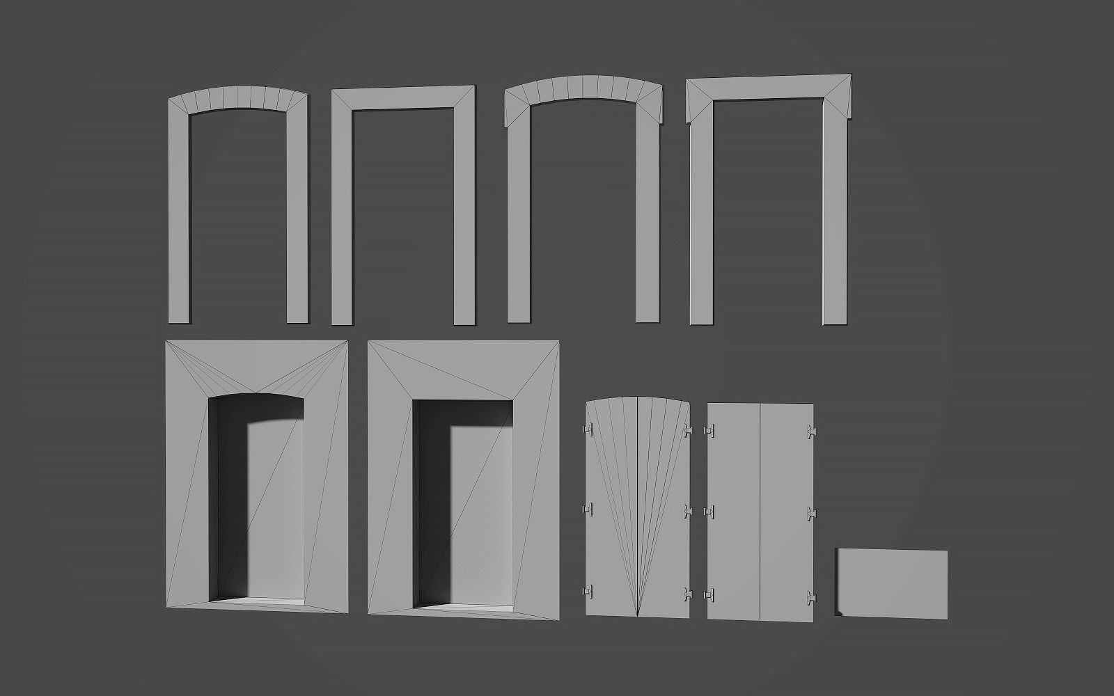 3D model Modular french window VR / AR / low-poly | CGTrader