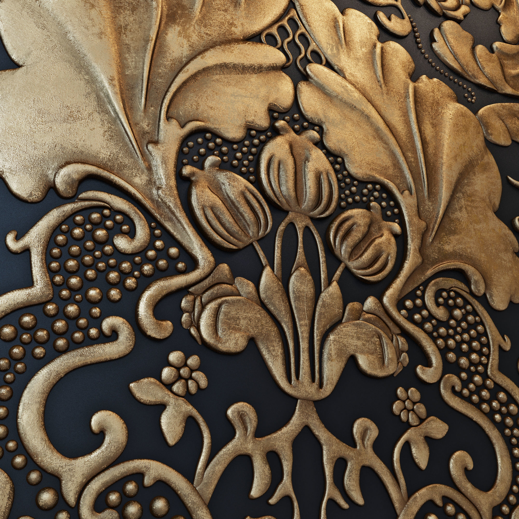 Lincrusta wallcoverings Italian Renaissance 3D model | CGTrader