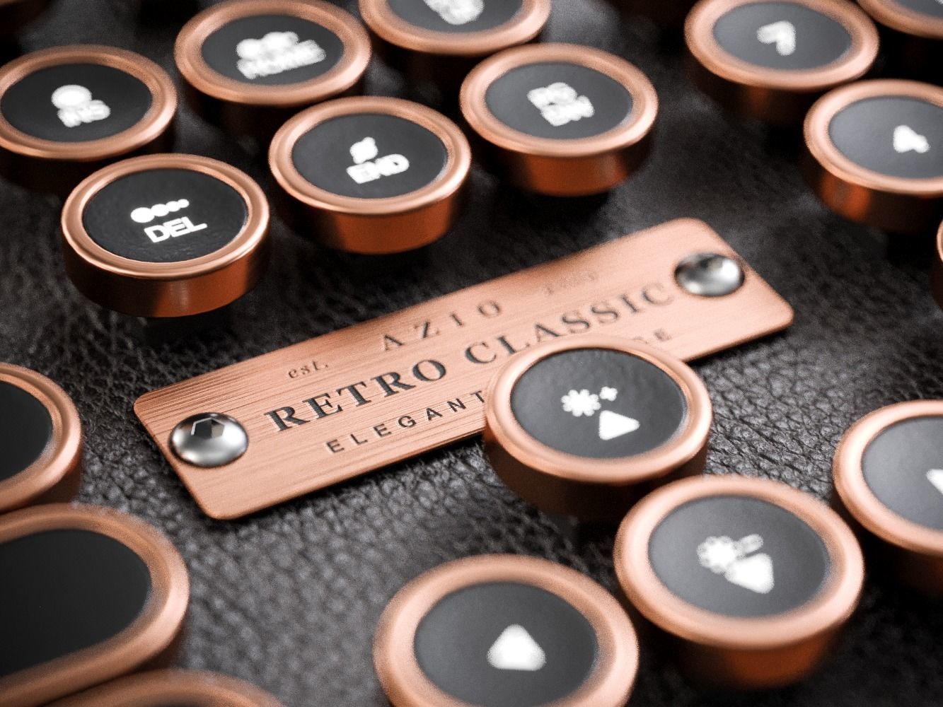 Azio Retro Computer Keyboard Collection 3D model | CGTrader