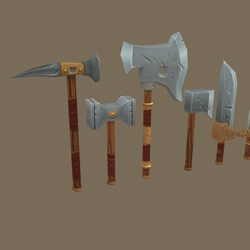 3D model Meele Weapons VR / AR / low-poly | CGTrader