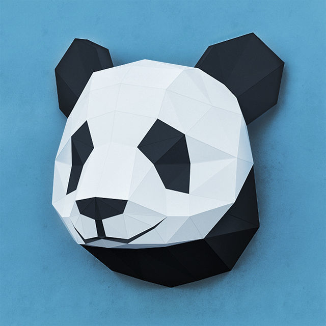 PANDAS PAPER HEAD 3D model | CGTrader