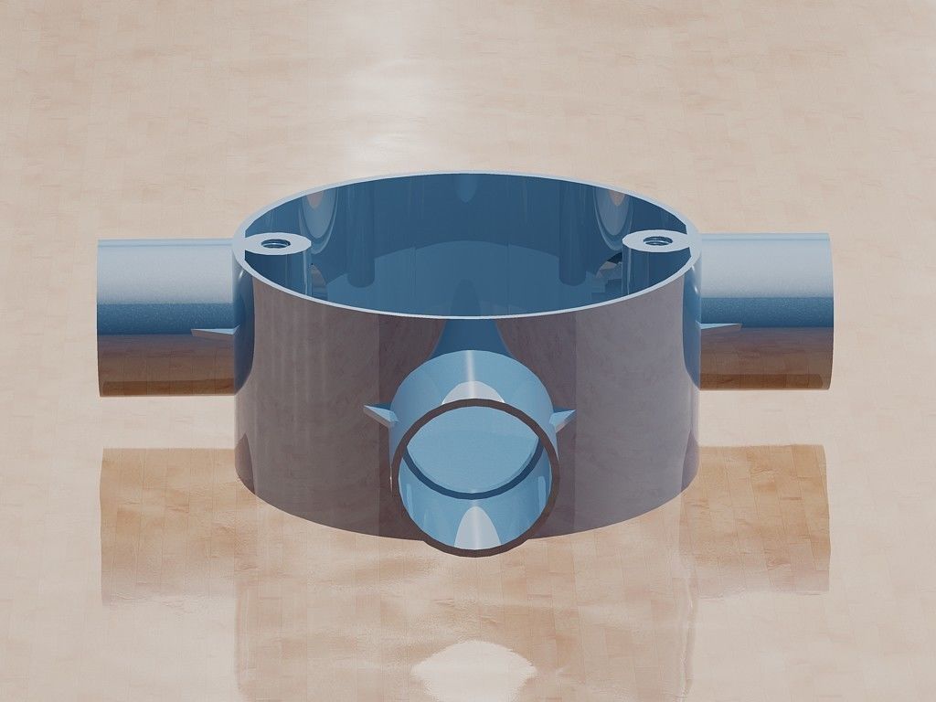 Tangent Three Way Conduit Box-20mm 3D model 3D printable | CGTrader