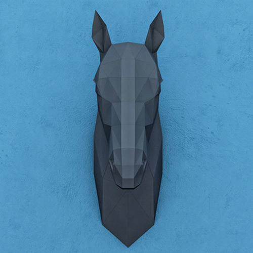 HORSE PAPER HEAD 3D model | CGTrader