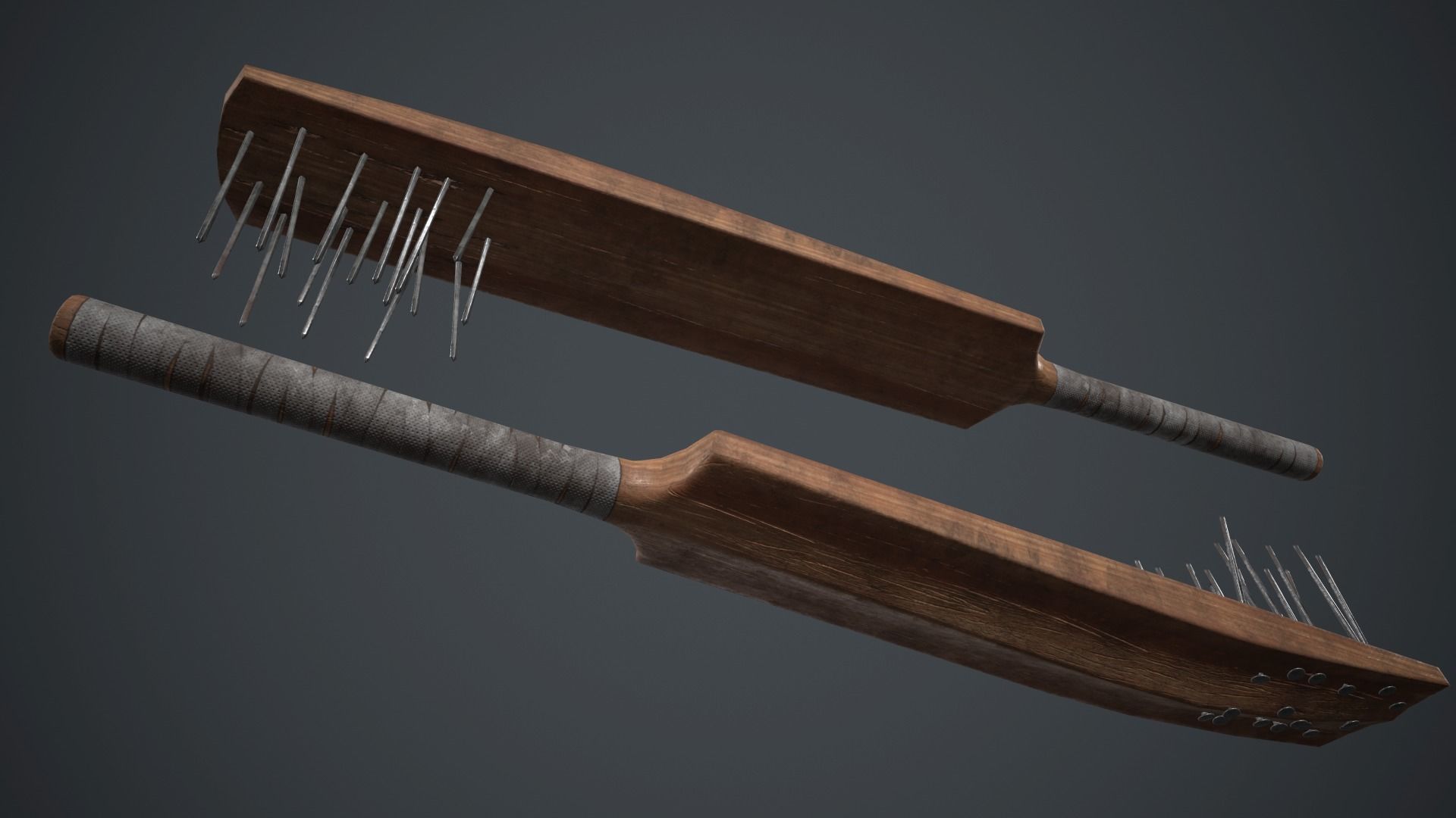 3D model Cricket Bat Weapon With Metal Nails VR / AR / low-poly | CGTrader