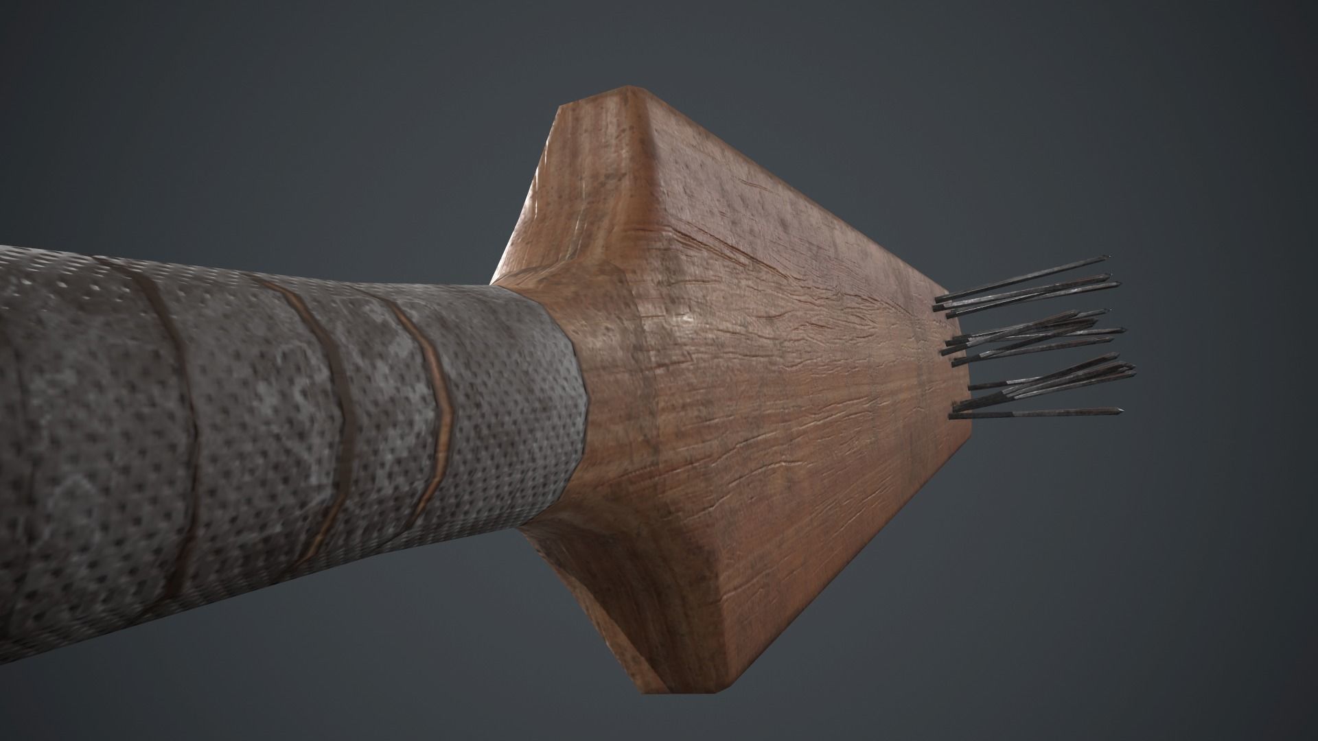 3D model Cricket Bat Weapon With Metal Nails VR / AR / low-poly | CGTrader