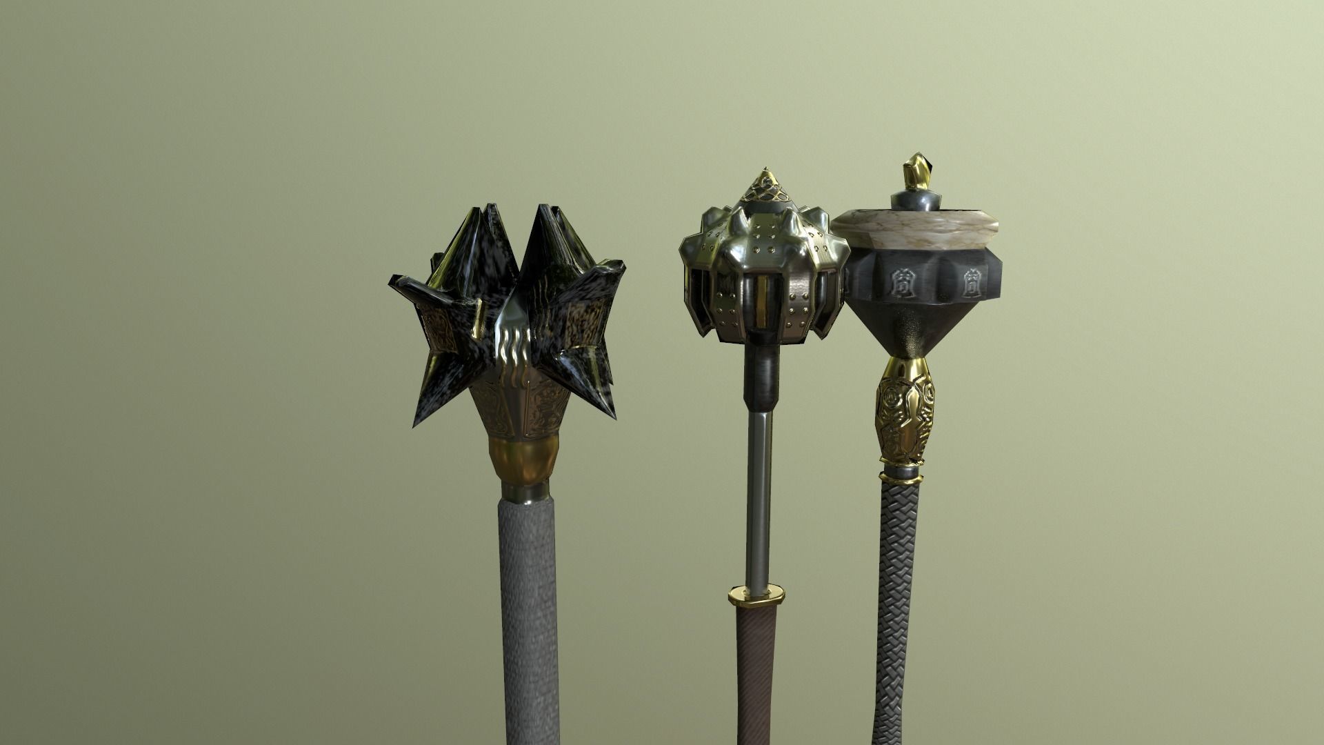 Sceptre pack PBR free VR / AR / low-poly 3D model | CGTrader