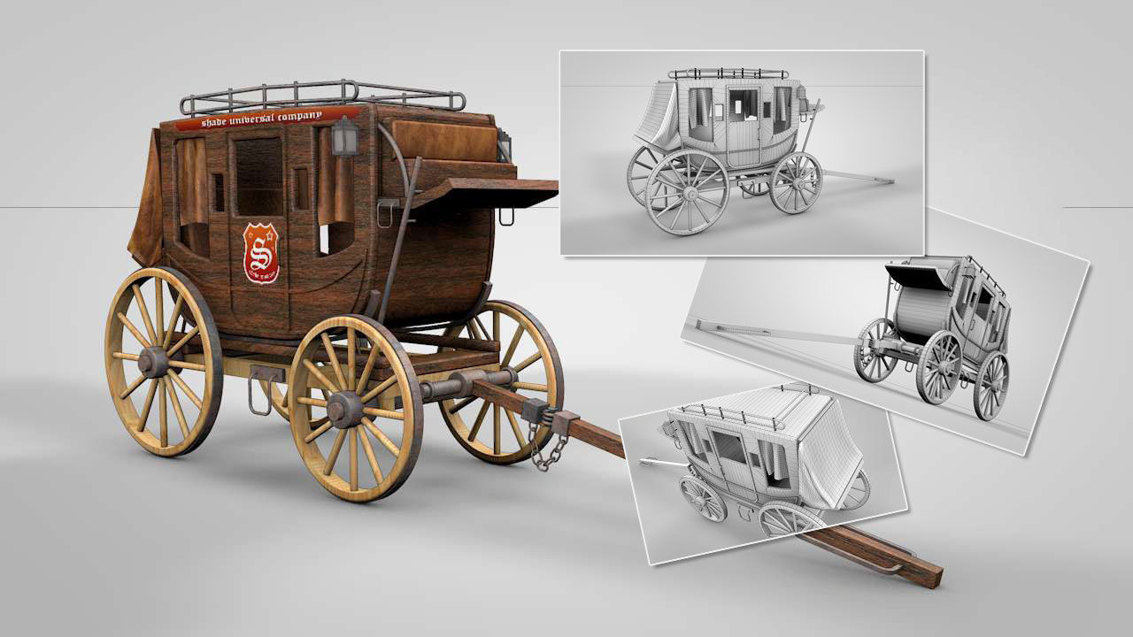 Western Stagecoach 3D model | CGTrader