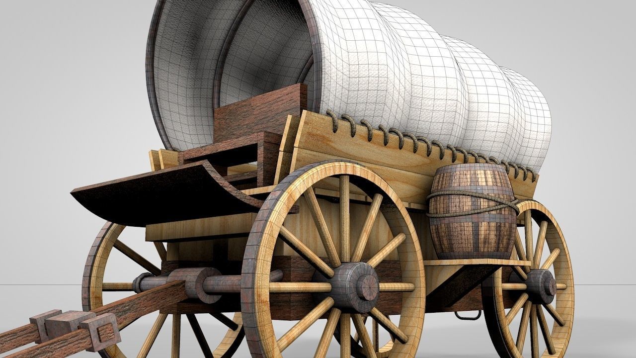 Wild West Cart 3D model | CGTrader